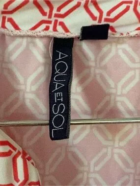 Aqua | Dresses | Aqua Et Sol Pink Geometric Print Dress | Poshmark